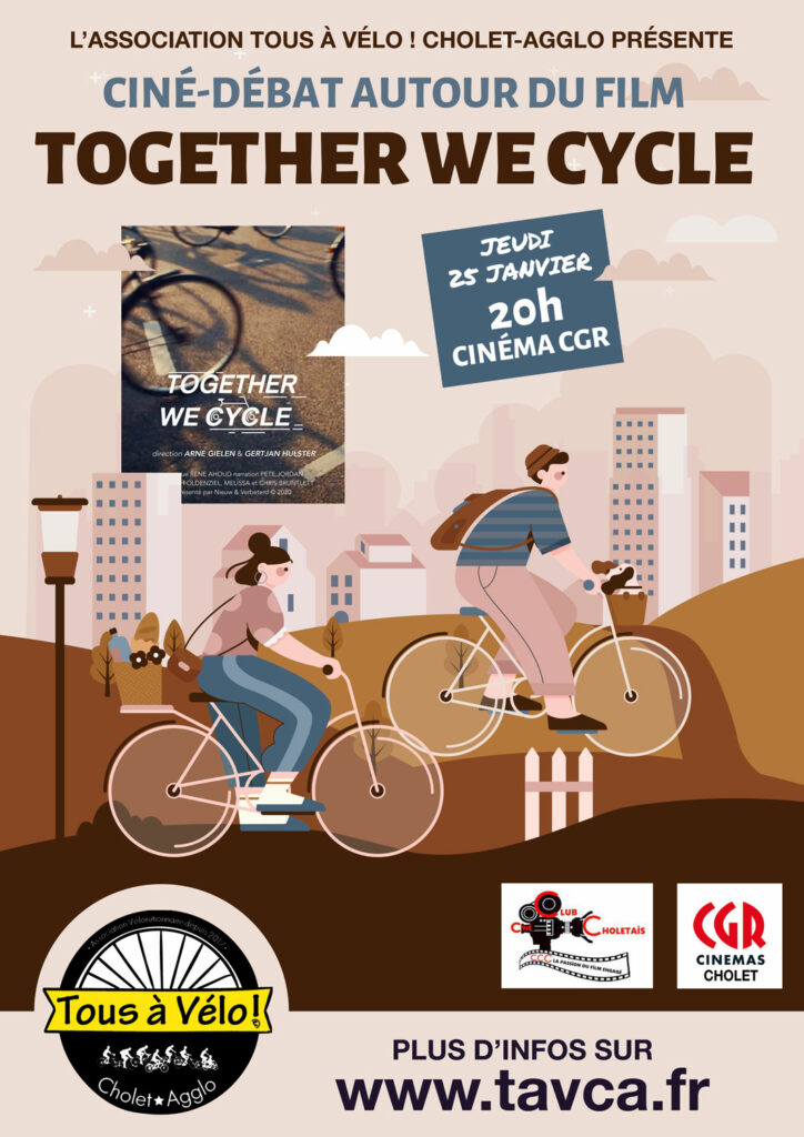 Jeudi 25 janvier / Ciné-débat autour du film “Together We Cycle” - Tous à Vélo - Cholet Agglo